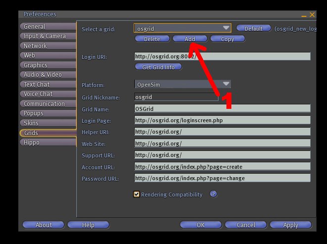 Swondo - OSgrid login